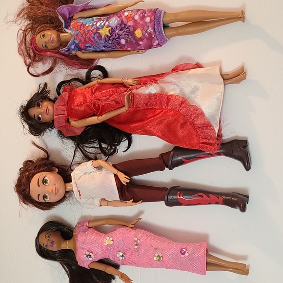 Disney | Toys | Just Play 2 Mattel Barbie And 1 Disney Dolls | Poshmark